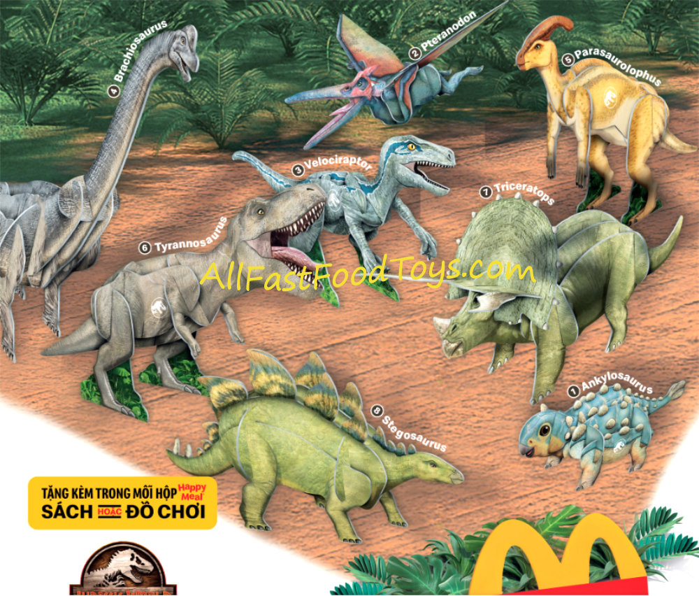 McDonald's Camp Cretaceous Happy Meal Toys Complete Set of 8 Toy ...